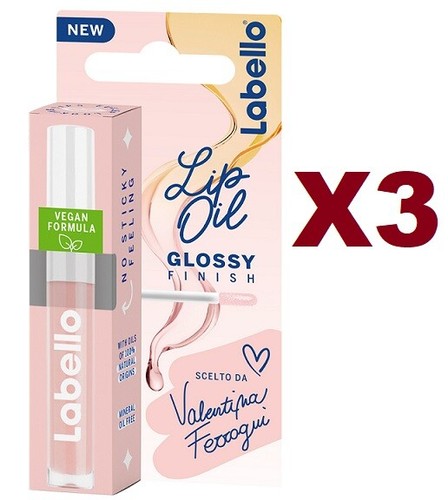 3 LABELLO LIP OIL EFFETTO GLOSSY SHINE 5.5ML VALENTINA FERRAGNI STICK LABBRA | eBay