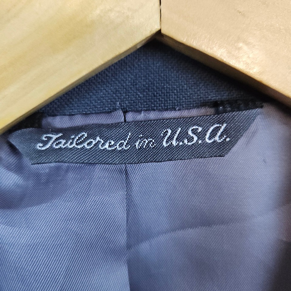 Perma Prest Classic Collection Action Separates Men's Dark Gray Blazer ...