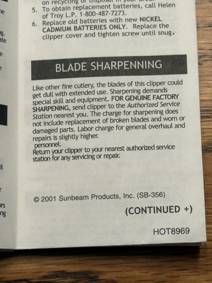 Sunbeam Hair clipper Model SB356 (tested) W/attachments | eBay