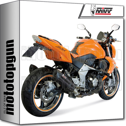 MIVV 2 EXHAUST SUONO STEEL BLACK CARBON CAP KAWASAKI Z 1000 Z1000 2008 ...