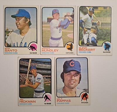1973 Topps Chicago Cubs Lot (5 Cards) - Santo, Hundley, Beckert | eBay