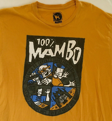 Mambo Australia Men's Gold Surf Skate Cartoon Streetwear S/S T-Shirt ...