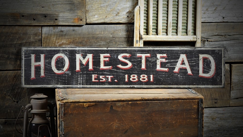 Custom Family Homestead Est. Date Sign -Rustic Hand Made Vintage Wood ...