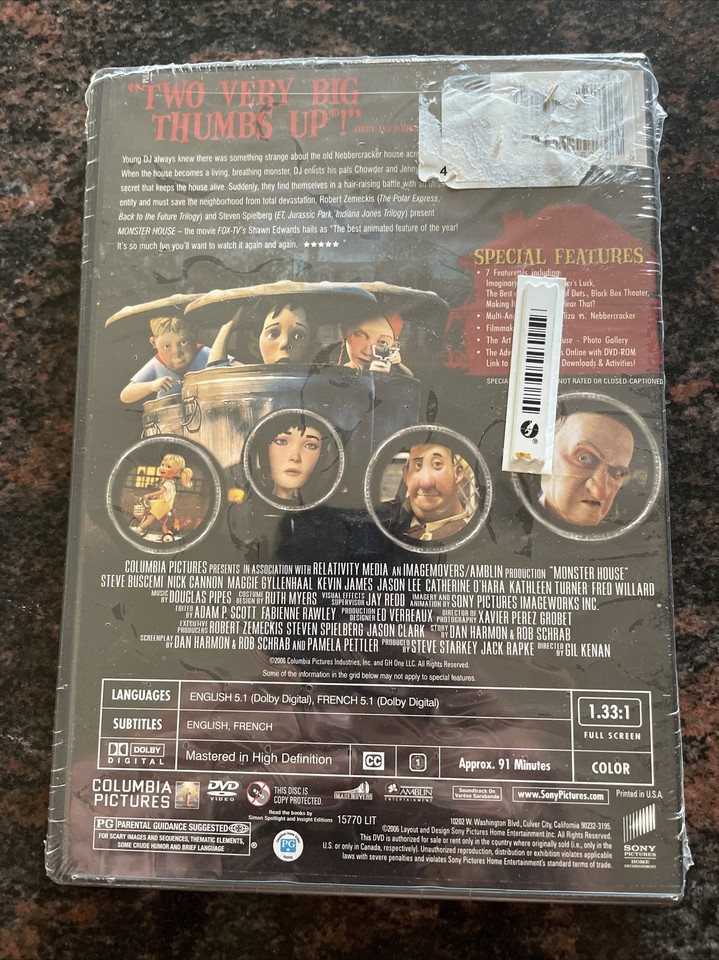 Monster House (DVD, 2006) 💪 ️ Full Screen. Steven Spielberg. A Family ...