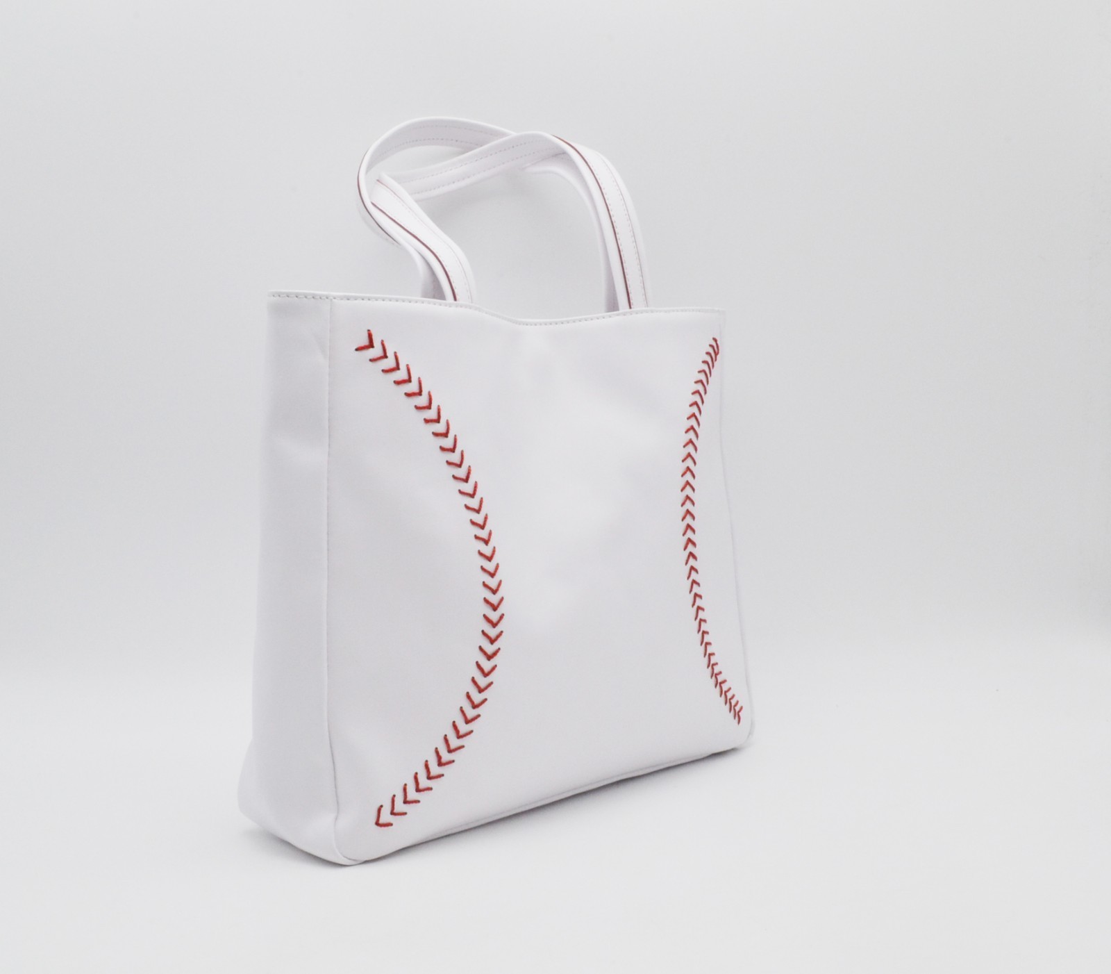 Leather Baseball Purse Handbag, White w/ Red Baseball Seams, Best ...