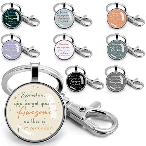 18 Pieces Inspirational Keychain Bulk Employee Appreciation Key Chain ...