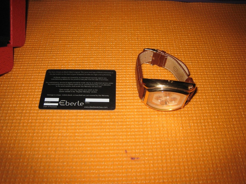 EBERLE AUTOMATIC 21 JEWELS MULTIFUNCTION MOON PHASE CHRONOGRAPH WATCH ...