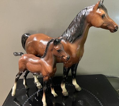 Breyer Toy Model Horse Proud Arabian Mare Foal Model 216 219 Bay ...