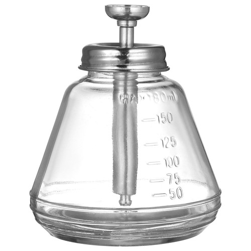 Set of 2 Push Glass Bottle down Empty for Liquids Dispenser with Pump ...