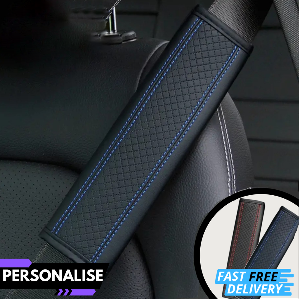 2 Seat Belt Pad Seat Belt Cushion Belt Cover Leather Shoulder Pad Belt ...