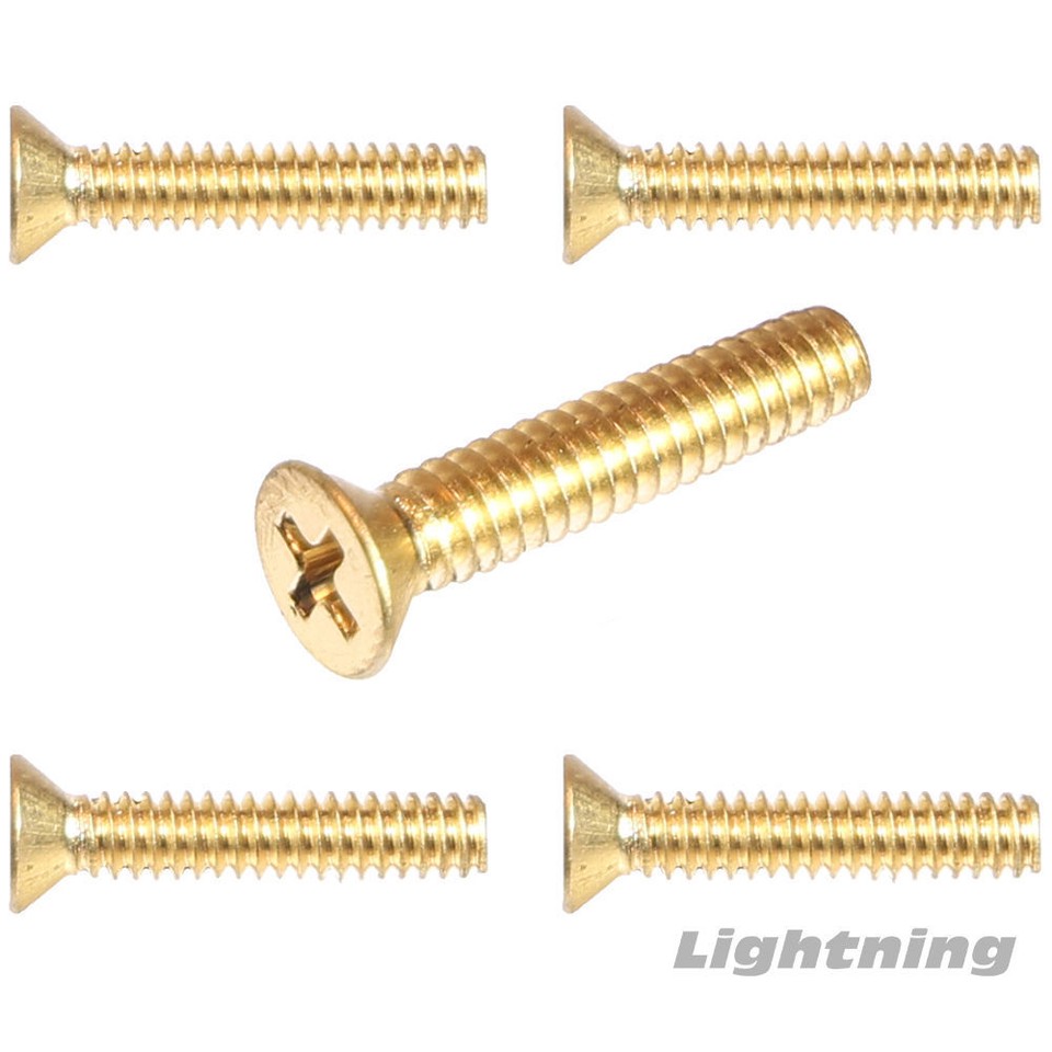 10-32 x 3/4" Solid Brass Machine Screws Flat Head Phillips Drive ...