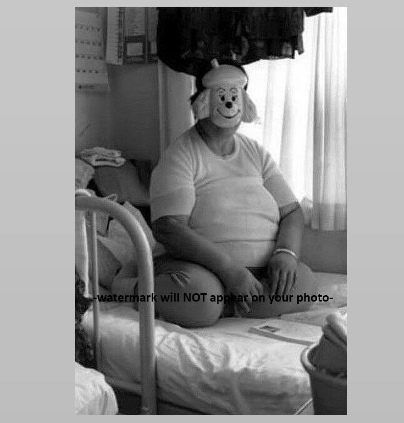 Creepy Insane Asylum Patient PHOTO Clown Mask Mental Hospital Scary ...