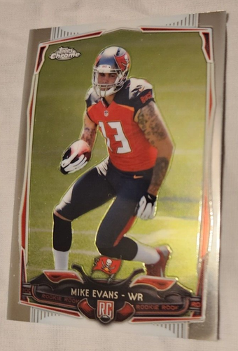 Mike Evans 2014 Topps Chrome Rookie Card #185 RC Tampa Bay Buccaneers ...