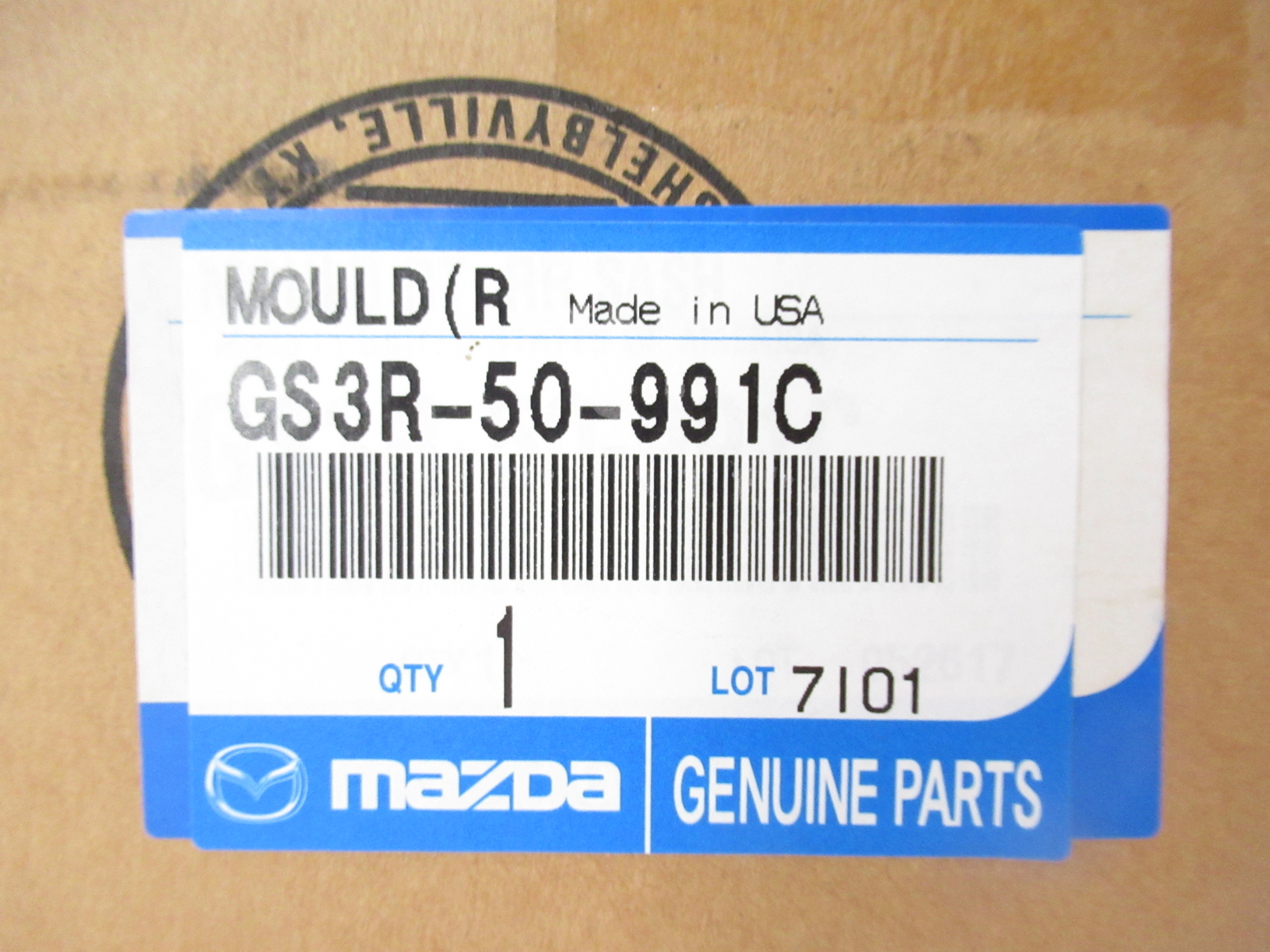 Genuine OEM Mazda GS3R-50-991C Passenger Rear Upper Molding 2009-2013 ...