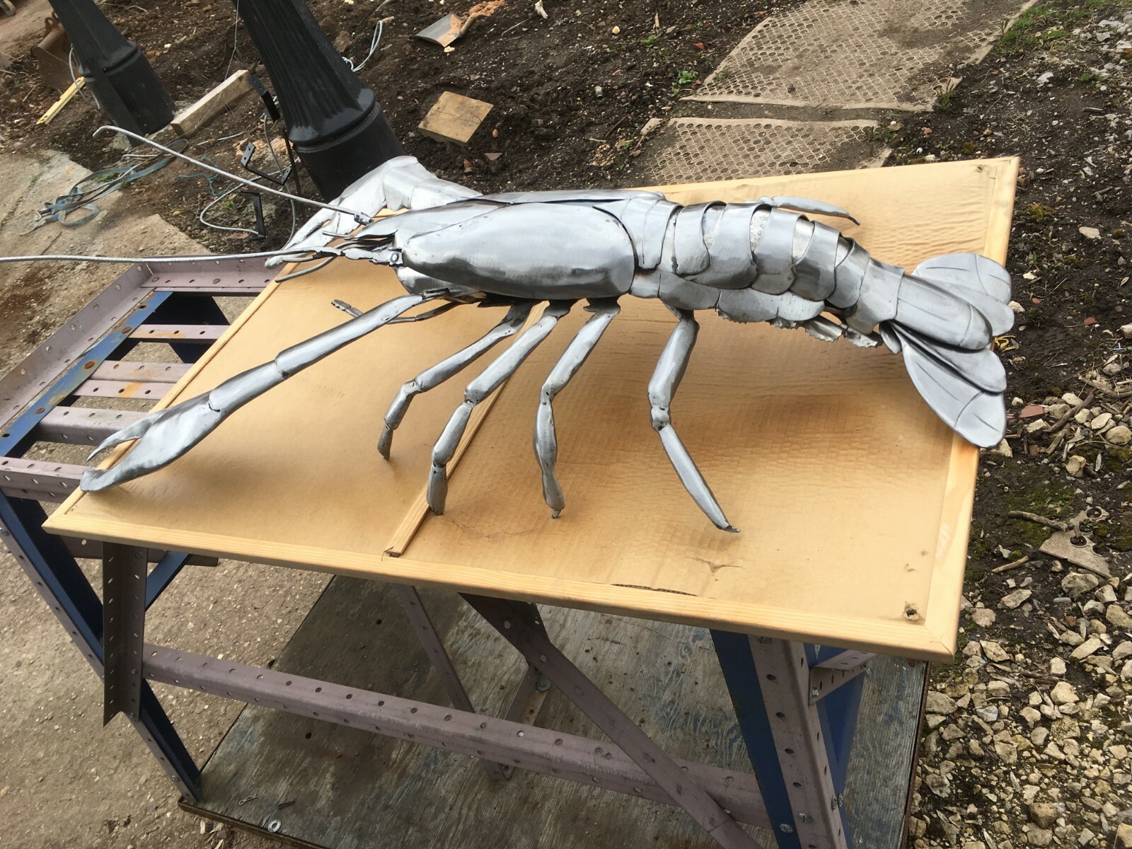 Handmade Welded Metal Lobster/Crayfish Sculpture - Small MADE TO ORDER ...