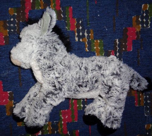 BB2/ DOUDOU PELUCHE ANE BLANC GRIS NOIR CHINE RODA RODADOU LG 24 CM KOM ...