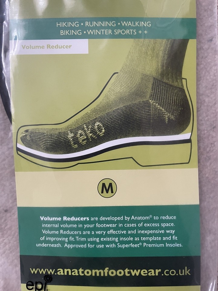 Anatom Volume Reducer Insoles Size Medium Trim to Fit Length 27.5cms ...