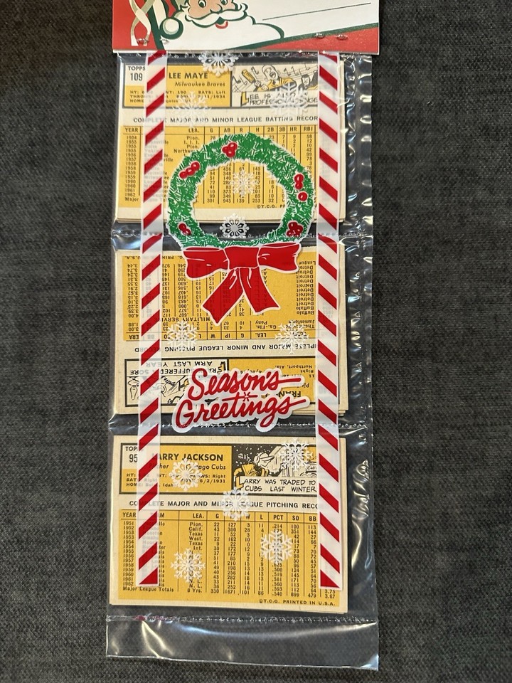 1963 TOPPS XMAS BASEBALL RACK PACK GAYLORD PERRY RC ED MATHEWS DUKE ...