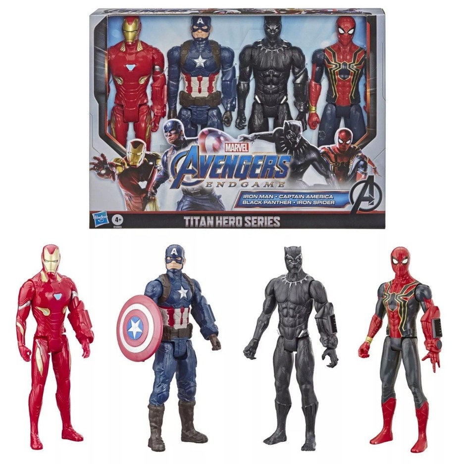 Marvel Avengers Endgame Action Figure Toy Set Titan Hero Series 4 Pack ...
