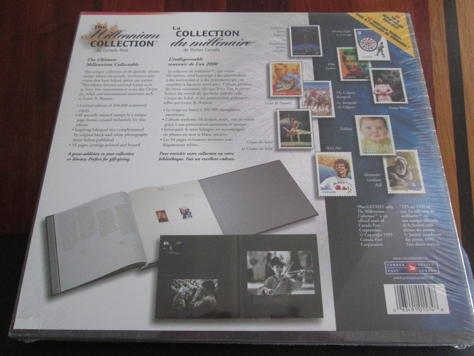 Millennium collection book w/A full set of Canada Post’s stamps set ...