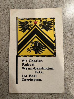 Vintage Coat of Arms Postcard Sir Charles Robert Wynn-Carrington s287 ...