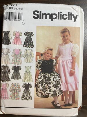 Simplicity 8967 Vintage 90's Girl's Dress in Two Lengths UnCut Sz. 3-6 ...