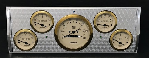 1941 1942 1943 1944 1945 1946 Chevy Truck 5 Gauge Dash Engine Turned ...