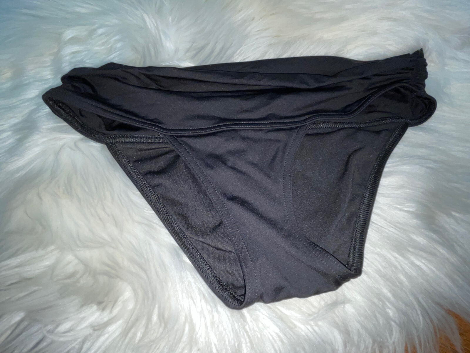 Victorias Secret Bikini Small Swim Bottoms Black Ruch… - Gem