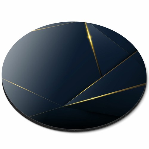 Round Mouse Mat - Luxury Blue Gold Pattern Art Office Gift #3022 | eBay UK
