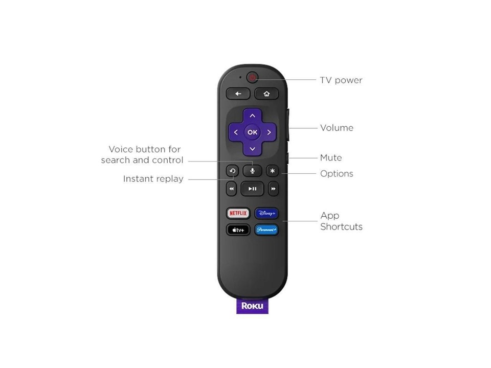 Roku Streaming Stick 4K | Streaming Device with Voice Remote and Long ...