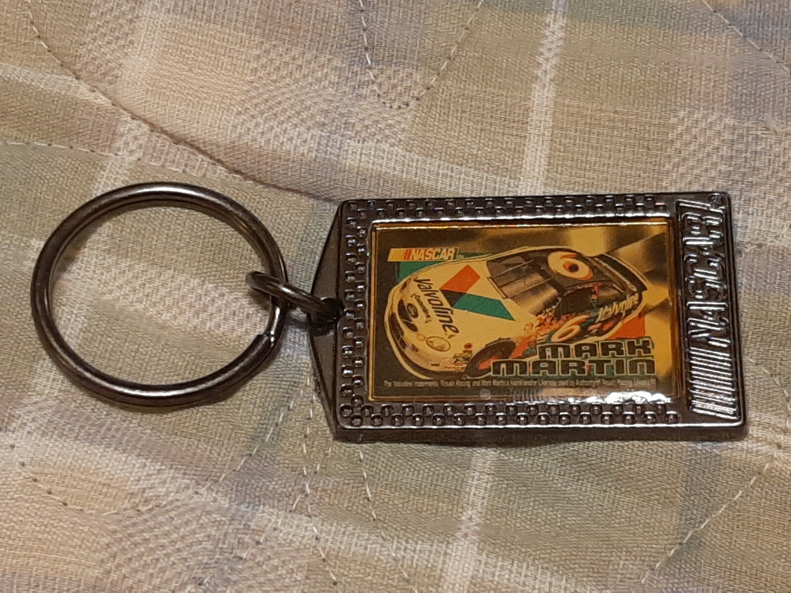 Mark Martin #6 Nascar Racing Keychain , Vintage #6 Valvoline Racing ...