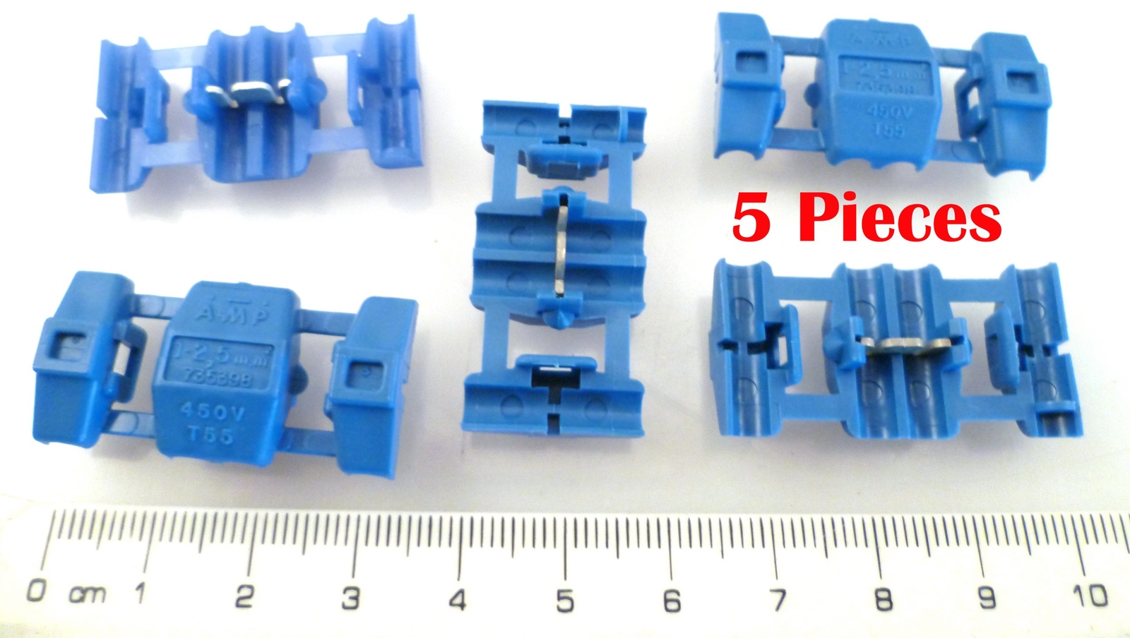 Amp 735398 Tap Splice Connector Blue 13-17 AWG 5 Pieces OM0958B for ...