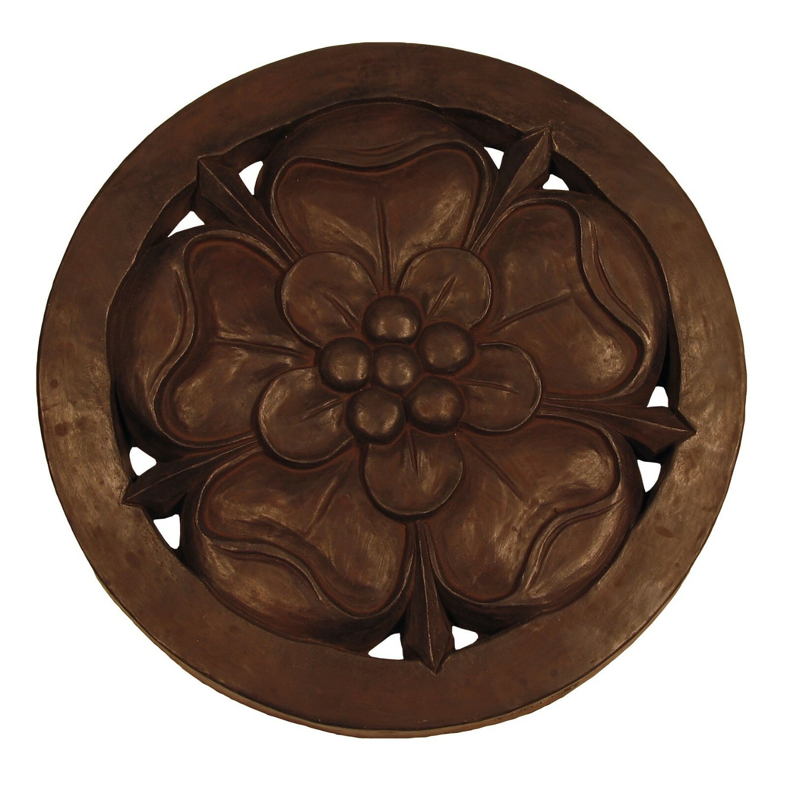 Cast Stone Cement Tudor Rose Stepping Stone Concrete Outdoor Garden Art ...