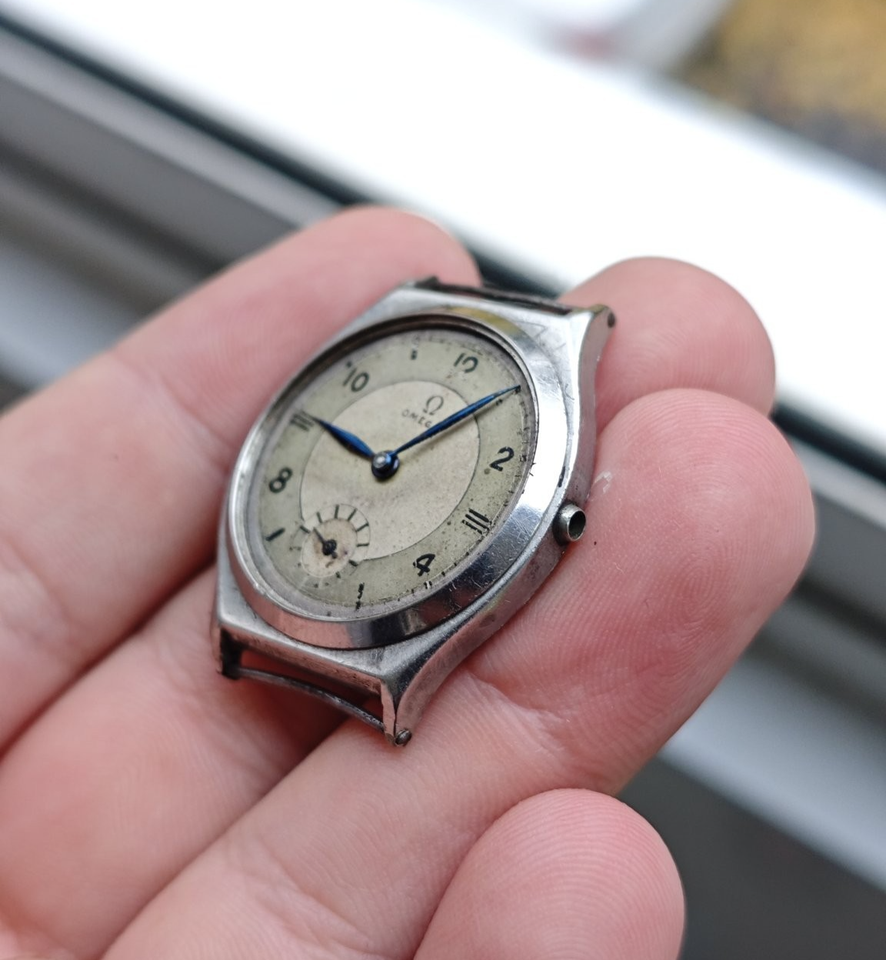 1938 Omega rare sector dial manual wind wristwatch requiring repair | eBay