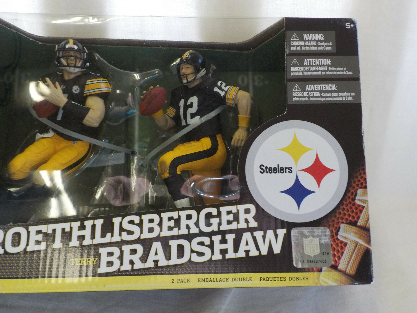 Steelers 2 Pack Action Figures T Bradshaw B Roethlisberger NIB ...