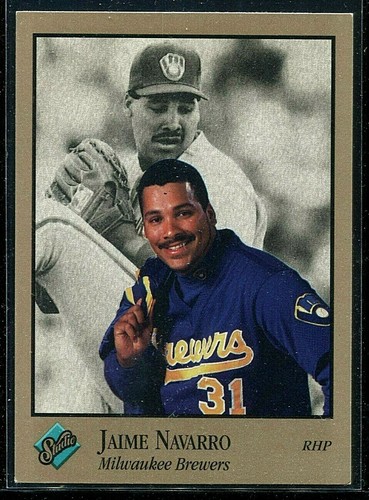 1992 Leaf Studio Baseball Jaime Navarro #195 Milwaukee Brewers Pitcher ...
