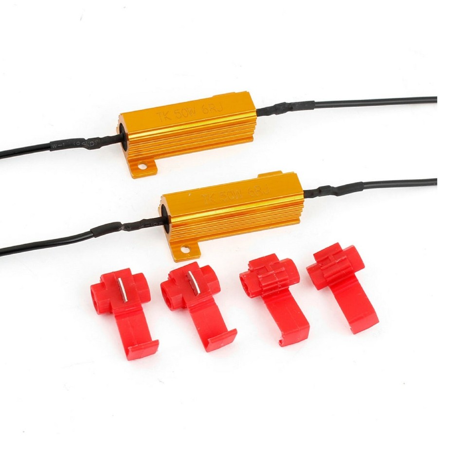 LED Load Equalizer 50W 6Ohm Resistor 1156 Front Turn Signal Fix Hyper ...