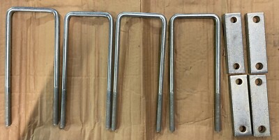 NEW 11" U Bolt Kit Truck Utility Body Flatbed 4 U BOLTS and 4 TIE BARS ...