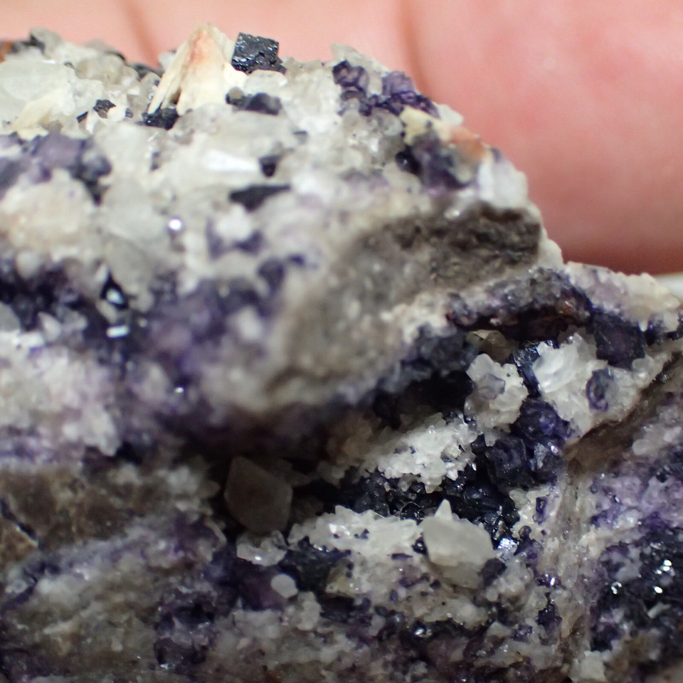 Fluorite & Calcite, Ball Eye Quarry, Bonsall, Derbyshire, United ...