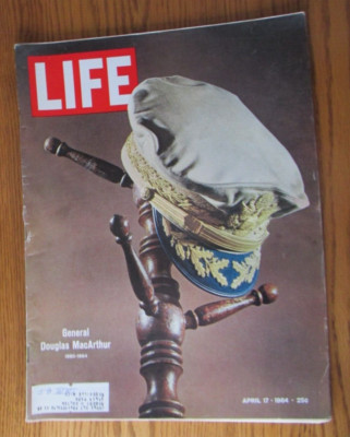 VINTAGE Life Magazine April 17, 1964 MacArthur Cover Photo | eBay