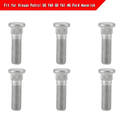6X Front Wheel Stud Kit Fit For Nissan Patrol GQ Y60 GU Y61 MQ Ford ...