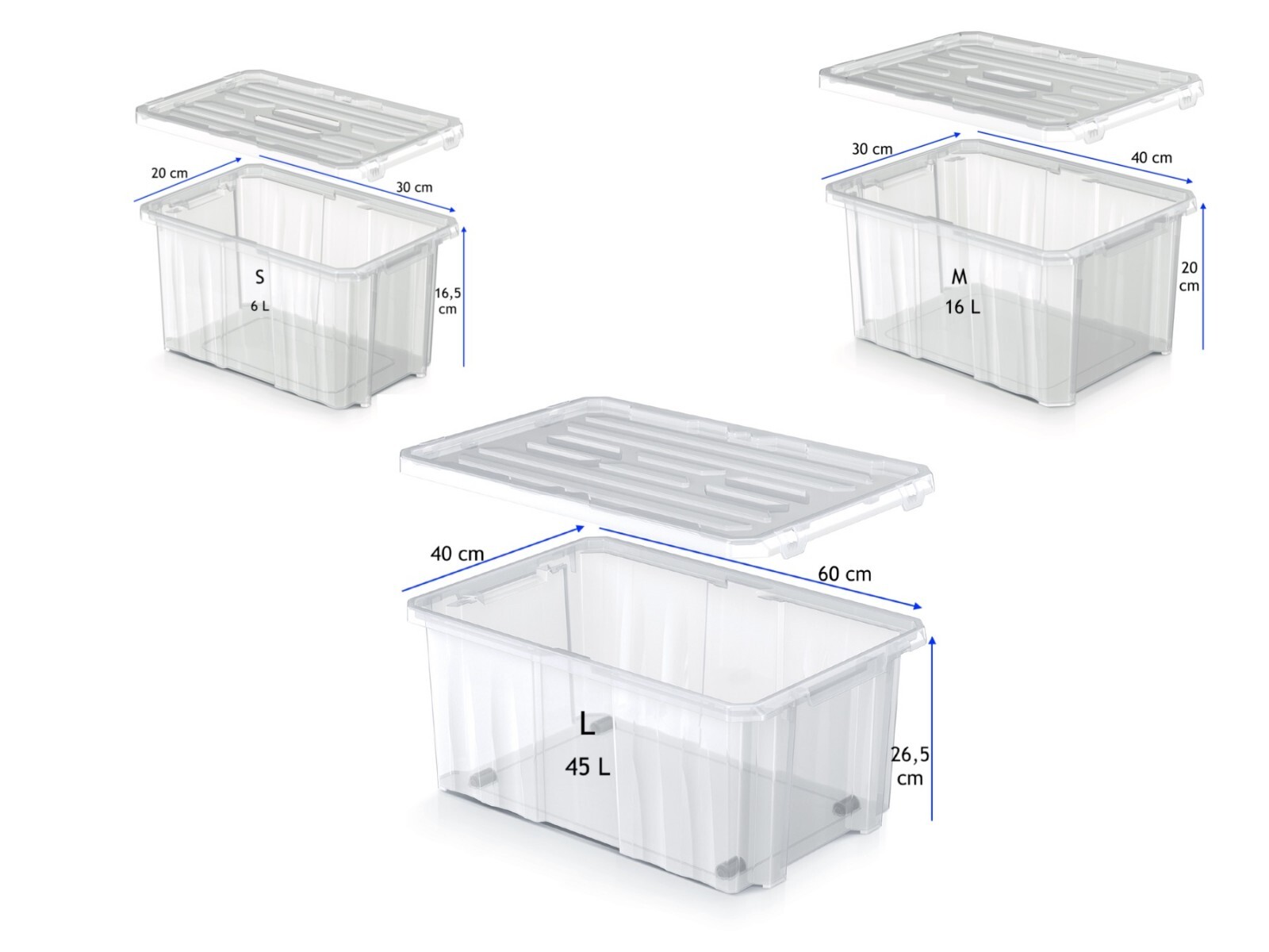 Klarsichtboxen mit Deckel Aufbewahrung Kiste Ordnung durchsichtig Schuh ...