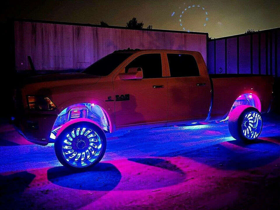 16PCS Single Double Triple Quad Row LED CHASING Underglow Strips Light ...