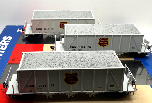 HO WALTHERS 932-37063 40' ORTNER AGGREGATE CAR 3 PACK WISCONSIN CENTRAL ...