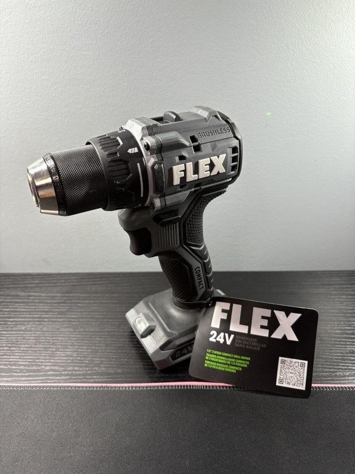Flex Compact 24-Volt 1/2-in Brushless Cordless Drill - Grey FX1131 ...