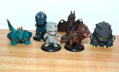Mini Godzilla characters 4 minis and 2 finger puppets | eBay