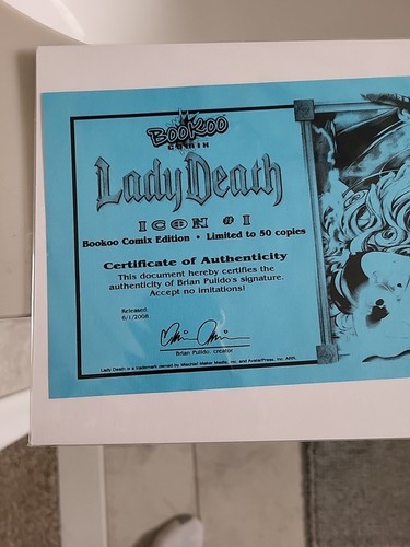 Lady Death Icon 1 Coffin Comics Bookoo Comix Edition 48/50 Signed Brian ...