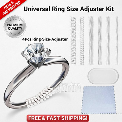 4Pcs Silicone Ring Size Adjuster Invisible Resizer Reducer for Loose ...