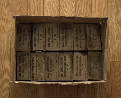 Vintage Vietnam Era US Military MCI C Ration Case Emply w/ Empty ...