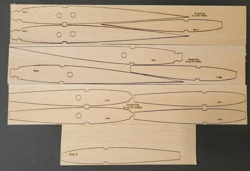 Shoestring Racer 55" WS RC Airplane Kit Balsa Ply Short Kit & Printed ...